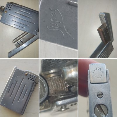 *RARE* Vintage Art-Deco "Super" Lighter , with Match Holder *AS FOUND ...