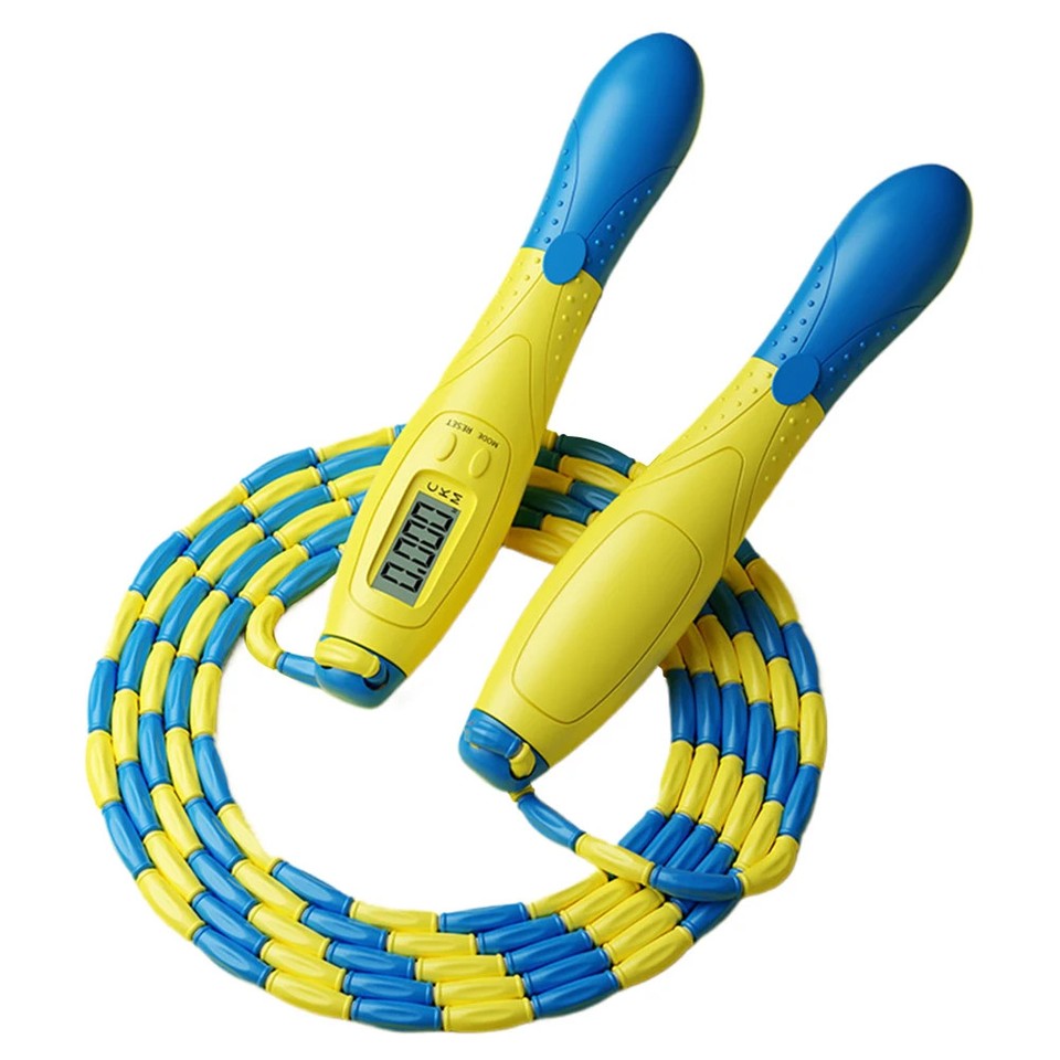 Beaded Jump Rope Skipping Rope Adjustable Length Plastic Segmented Jump ...