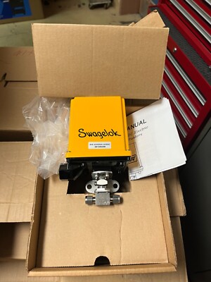 New Swagelok 1/4 inch fittings SS-43GS4 Ball Valve With 24v Actuator ...