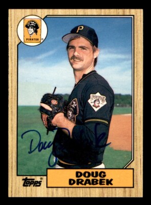 1987 Topps Traded Baseball #29T Doug Drabek Signed Autograph (No COA ...