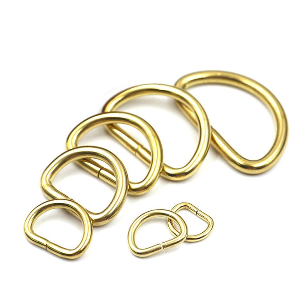 D-Ring Solid Brass Webbing Leather Hardware Craft Opening Weld Buckle 10mm-38mm | eBay