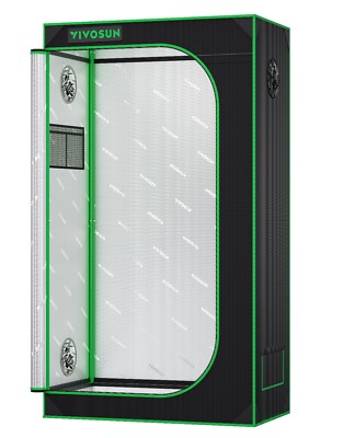 VIVOSUN 36"x36"x72" Indoor Grow Tent 3'x3' Non Toxic 100% Reflective ...