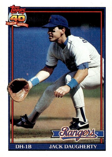 1991 Topps #622 Jack Daugherty - Texas Rangers | eBay