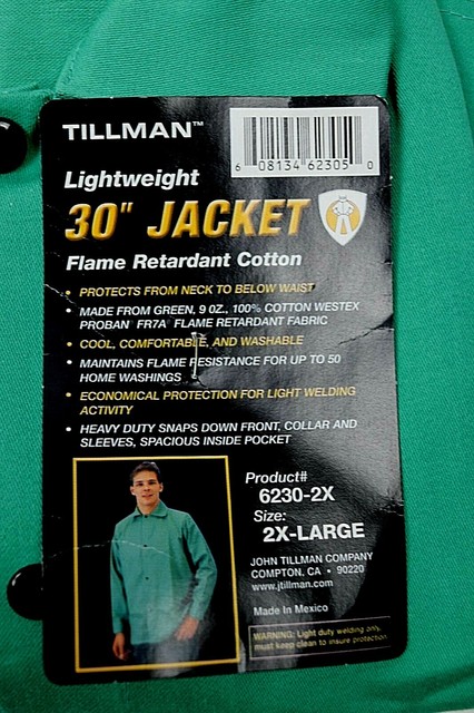 Tillman 6230 Firestop Welding Jacket 30" 9oz 2xl for sale online | eBay