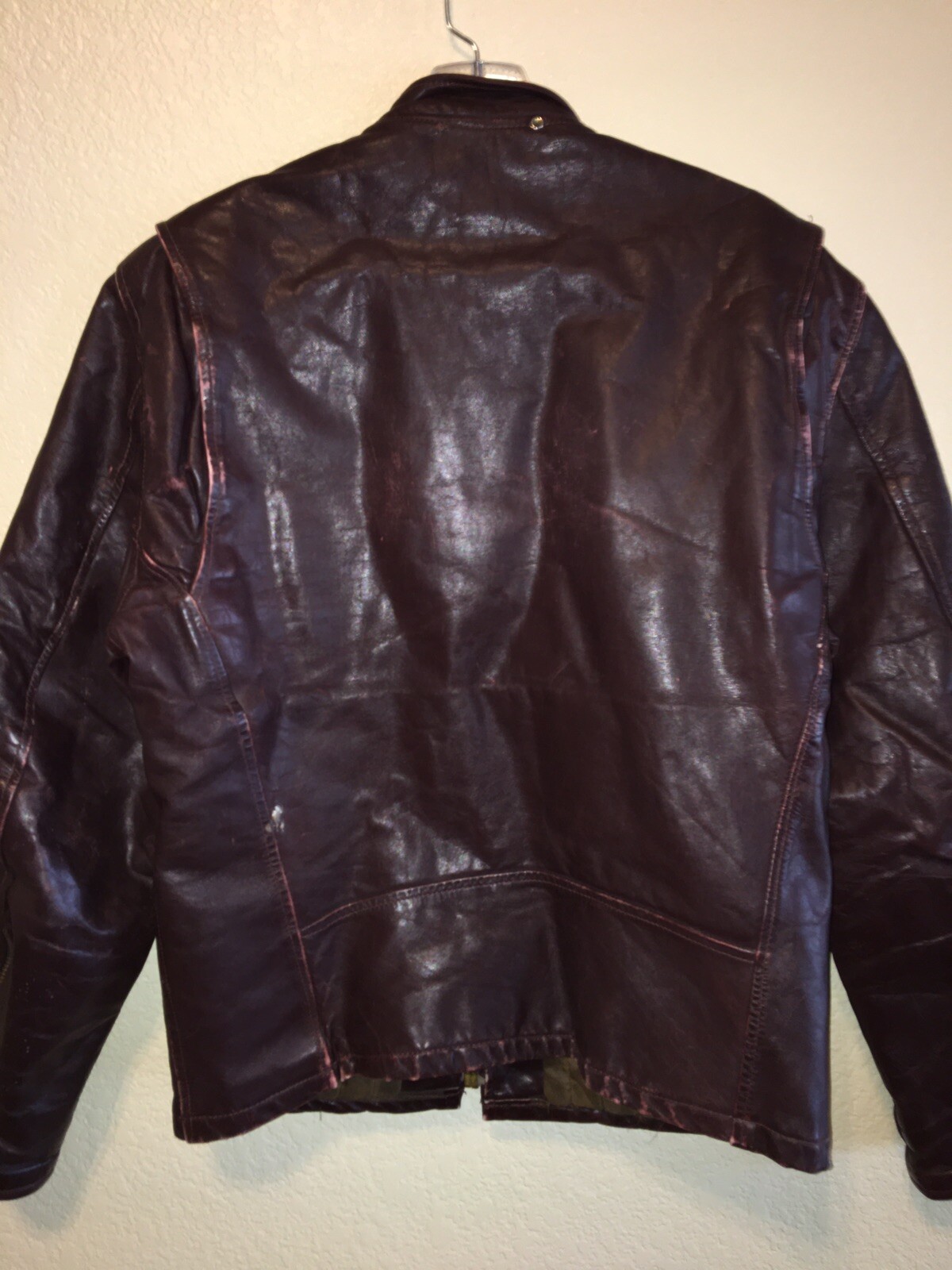 Vintage Late 60’ Cowhide Motorcycle Leather Brown Lea… - Gem