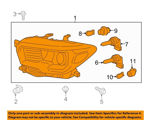 TOYOTA OEM 19-23 Tacoma Front Lamps Headlamp Components-Headlamp Assy ...