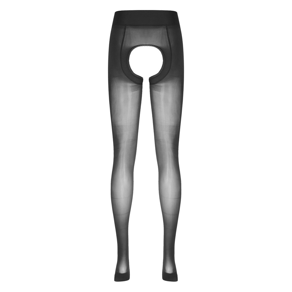 Women's Oil Silk Sheer Pantyhose Hollow Out Suspender Tights Thigh High ...