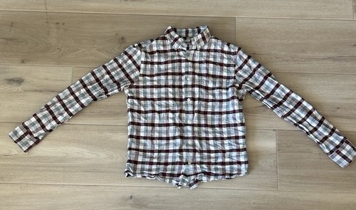 Old Navy Men’s Shirt Size Small Button Down Slim Fit Pocket Maroon Gray ...