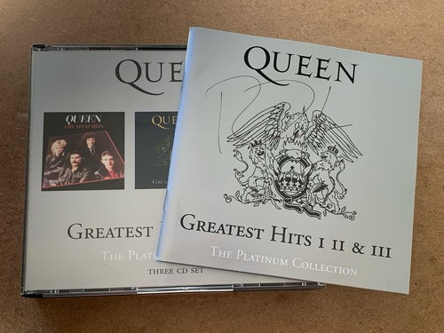 Roger Taylor Autographed Signed Queen Greatest Hits Triple CD Album Box ...