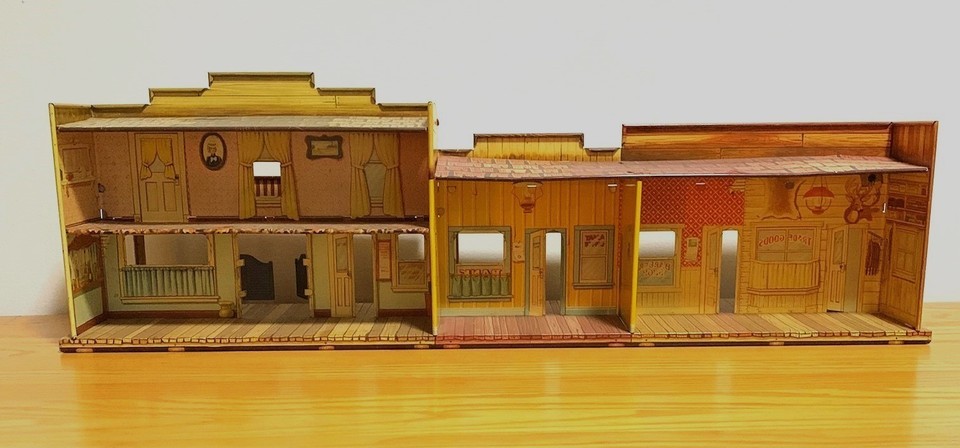 MARX ROY ROGERS WESTERN TOWN PLAYSET #4258 w/o BOX, 1952 | eBay