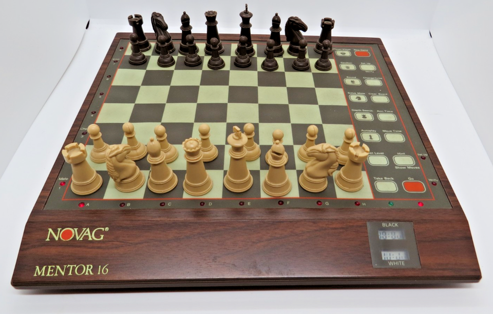 Novag Mentor Chess Computer with all pieces- Vintage - Battery or ...