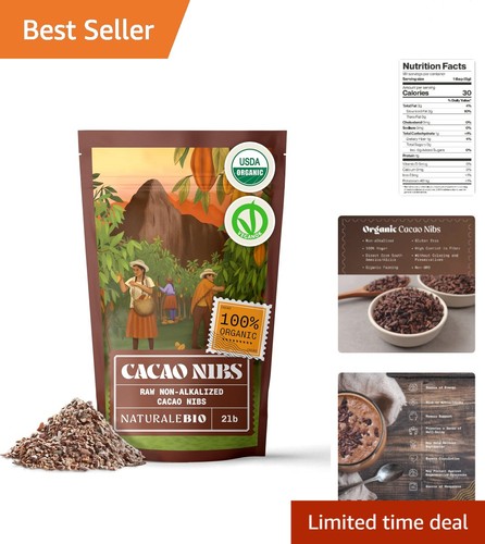 1 kg Resealable Organic Cacao Nibs - Nutrient-Dense Snack for Health ...