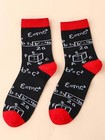 Science Math Pattern Crew Socks Funny Socks for Men Novelty Socks Funky ...
