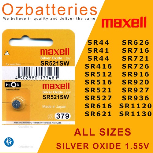 Maxell Watch batteries, Silver Oxide 516, 616, 621, 626, 920, 927 ...