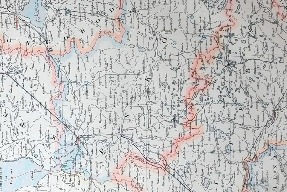 1882 LETTS MAP RUSSIA ESTHONIA KOURLAND KOVNO OESEL | eBay