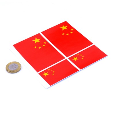 China Flag Stickers x4 3" & 2" Car Vinyl Decals | eBay UK