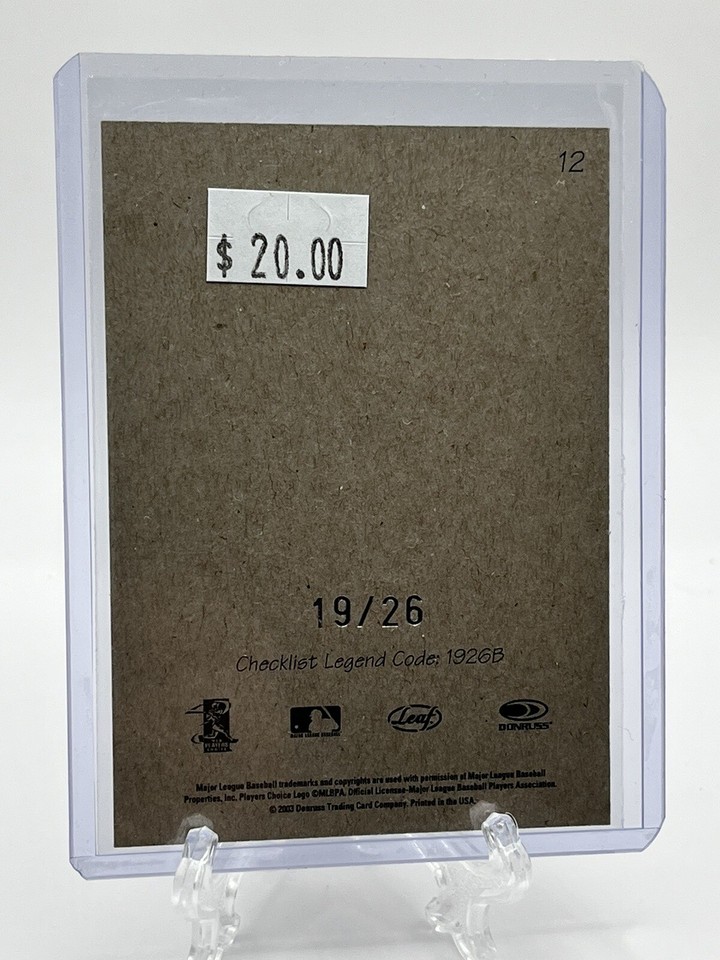 2003 Donruss Checklist Legend 19/26 #12 Derek Jeter New York Yankees | eBay