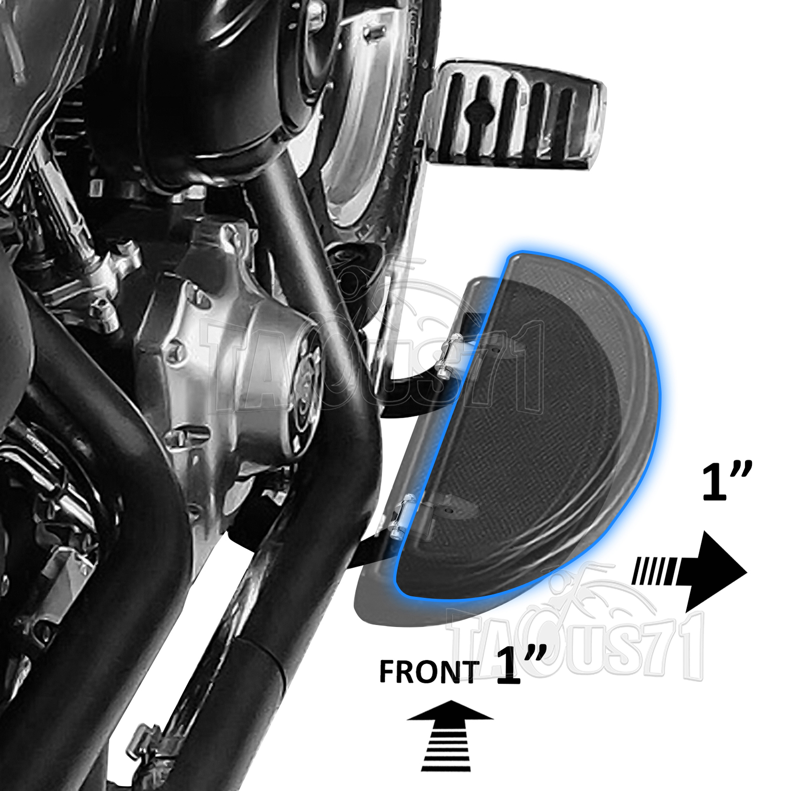 2000-2017 Harley Softail FL Models Driver Floorboard Relocation Bracket ...