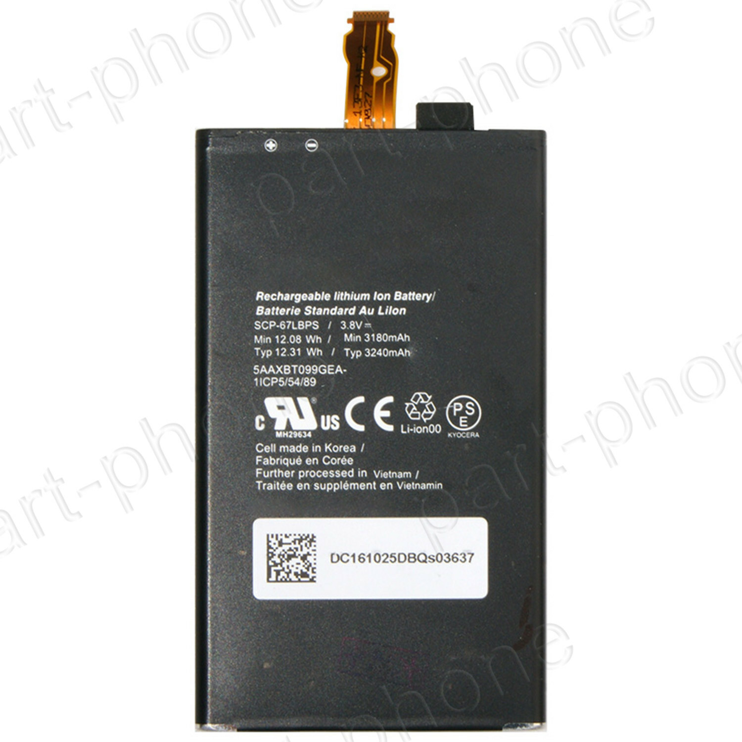 Battery SCP-67LBPS For AT&T Kyocera Duraforce Pro E6820 Replacement ...