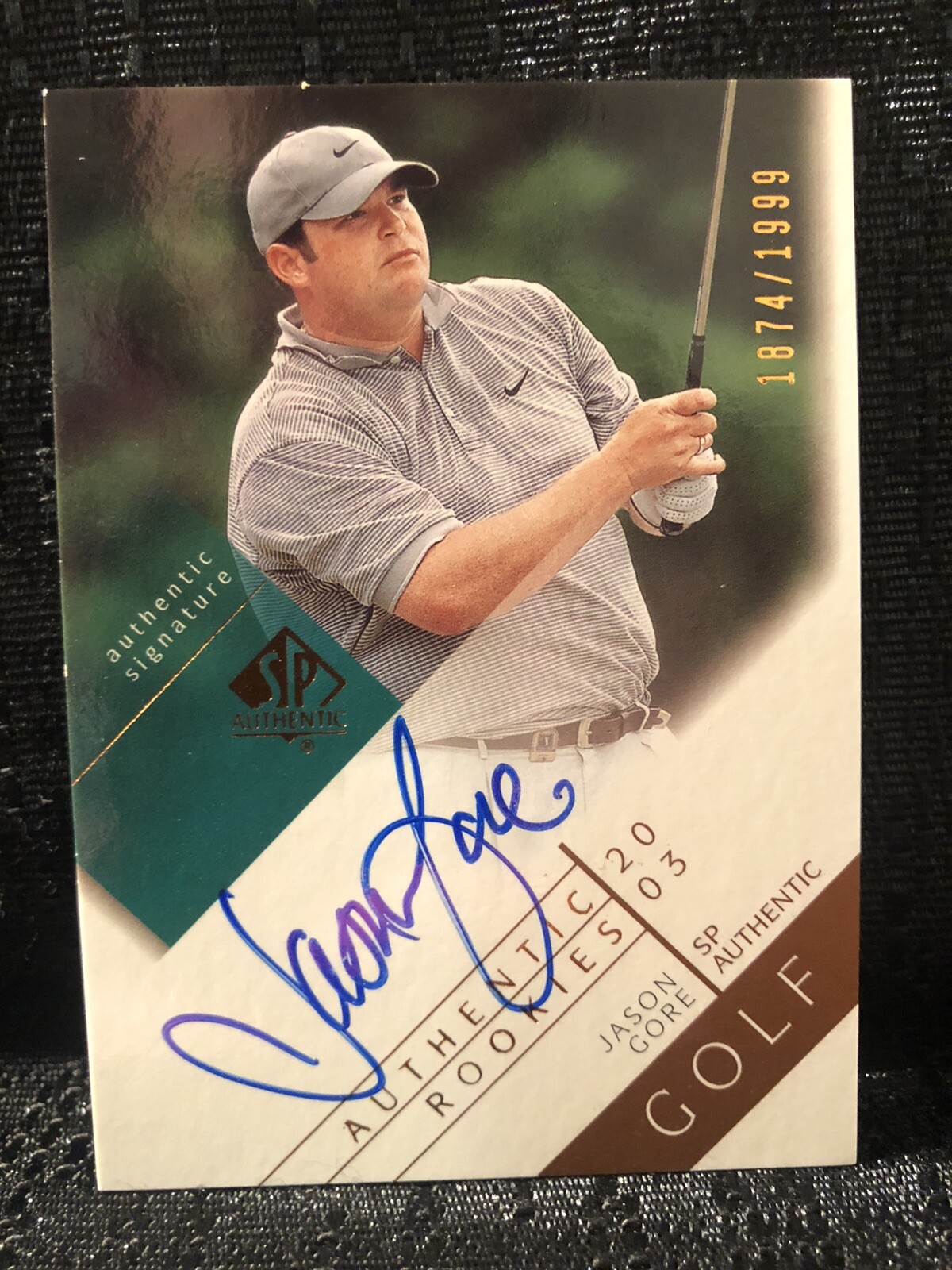 Jason Gore Signed 2003 Upper Deck SP Authentic Signature Rookie Golf ...