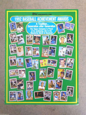TOPPS BASEBALL ACHIEVEMENT AWARDS TOP ROOKIES - 1992 SALMON DAMON KENT ...