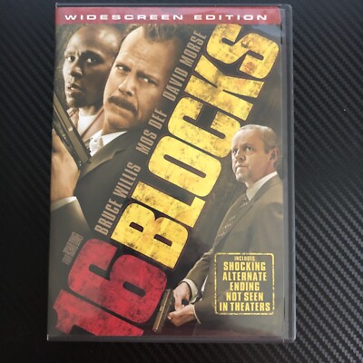 16 Blocks (DVD, 2006, Widescreen) Bruce Willis, Mos Def, David Morse ...