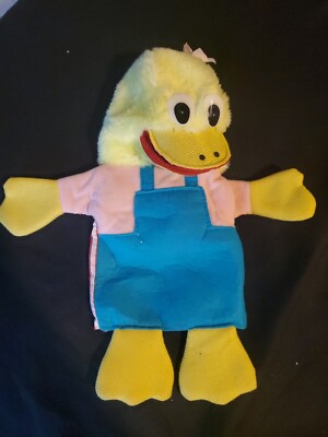 Vintage 80’s Joytimes Duck Yellow Hand Puppet Toy! Squeaks w Blower ...
