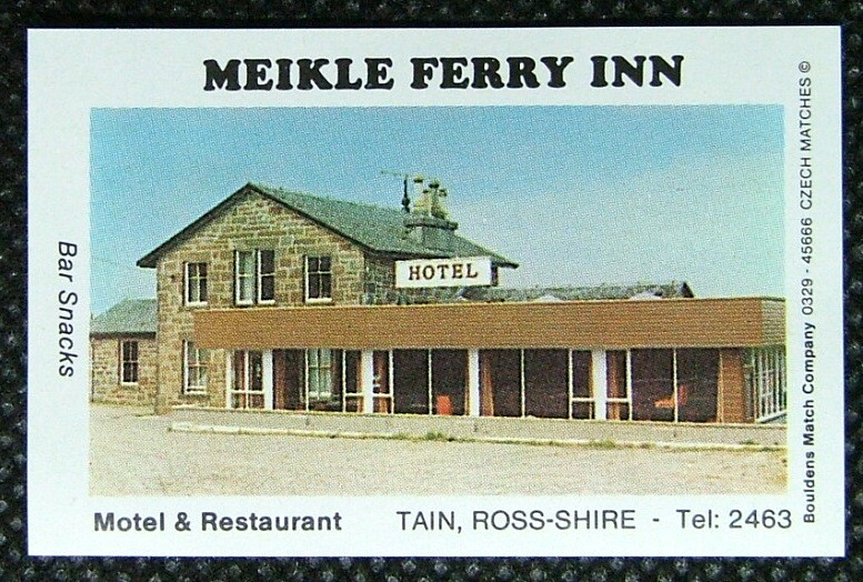 Matchbox label Bouldens Pub Meikle Ferry Inn Tain Ross-shire MM243 | eBay