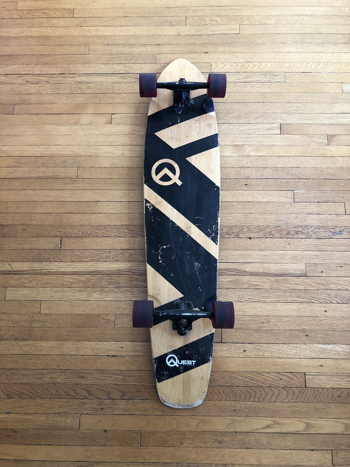 Quest Boards Wood Grain Design Underside 44” LONGBOARD SKATEBOARD | eBay