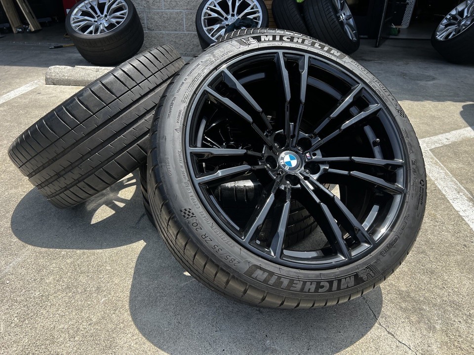 BMW M5 COMPETITION WHEELS RIMS TIRES OEM STOCK BLACK M 2022 FACTORY F90 ...