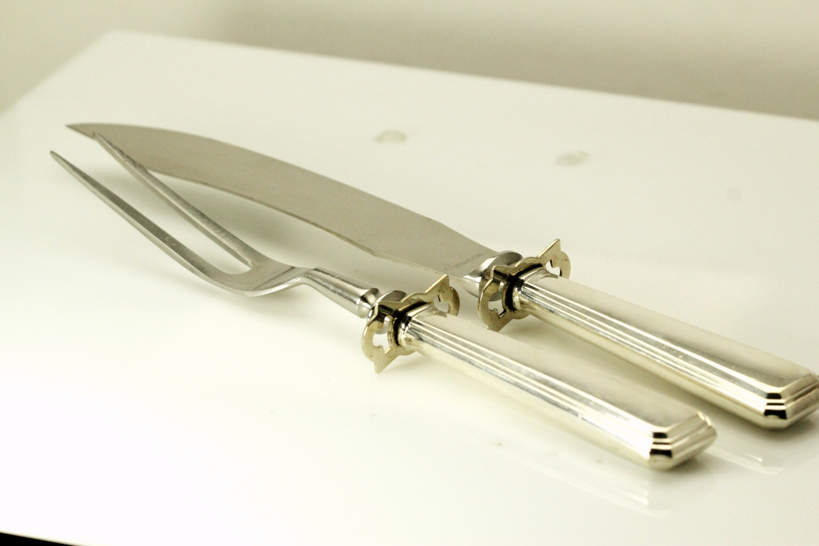 925 Sterling Silver Weighted Handle Carving Set 180 Grams (ANT3123) | eBay
