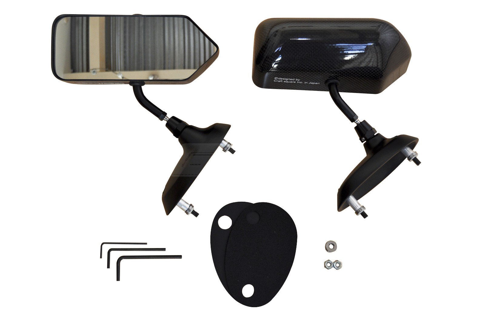 CRAFT SQUARE TCA-F CARBON REAR VIEW SIDE DOOR RACING MIRROR FOR NISSAN ...