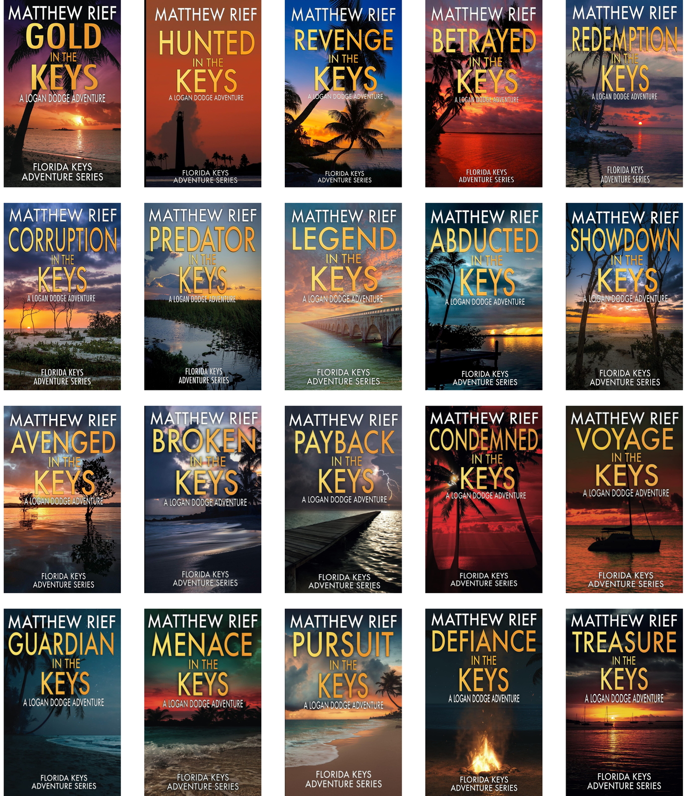Matthew Rief Florida Keys Adventure Series 20-Book Paperback Collection ...