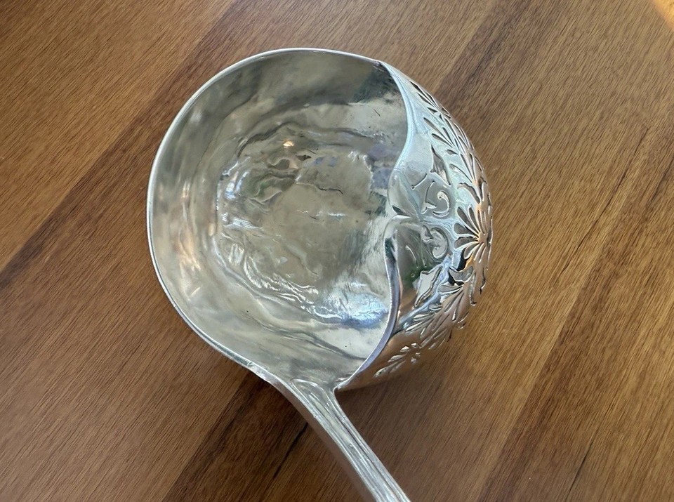 Starr & Marcus Gorham Sterling Silver Strainer Punch Soup Ladle With ...