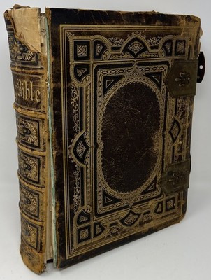 VTG The Holy Bible: Holman's Edition - 1874 Leather HC w/ Metal ...