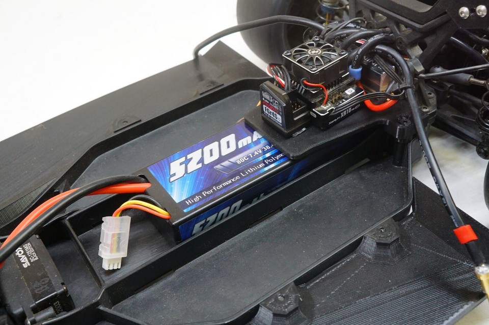 Central ESC Mount Extension Plate for Team Associated DR10 NPRC RC Drag ...