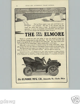 1905 PAPER AD The Two 2 Cycle Elmore Car Auto Automobile Clyde Ohio | eBay