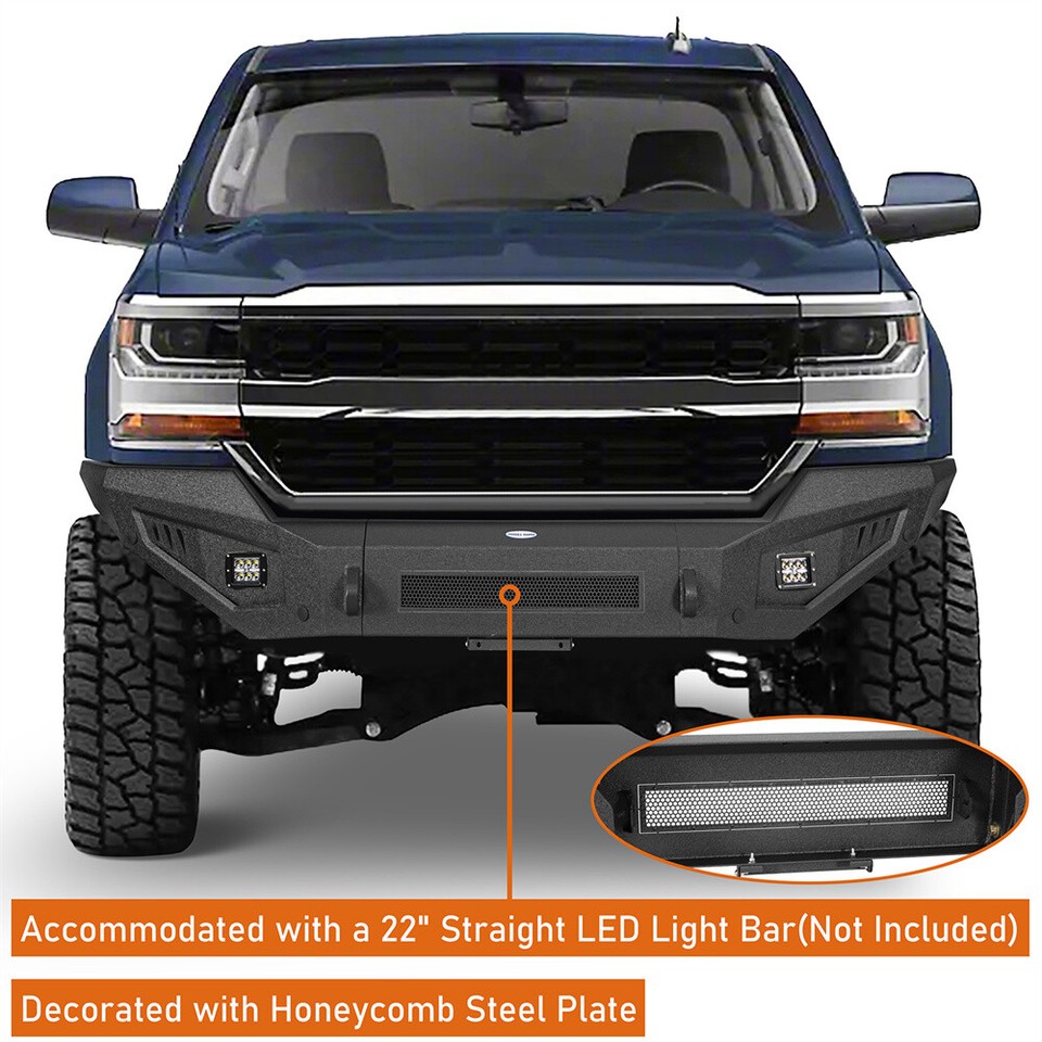Offroad Steel Front Bumper /Rear Bumper Fit 2016 2017 2018 Chevy ...