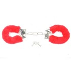Furry Fuzzy Costume Handcuffs Metal Wrist Cuffs Soft Bachelorette Hen ...