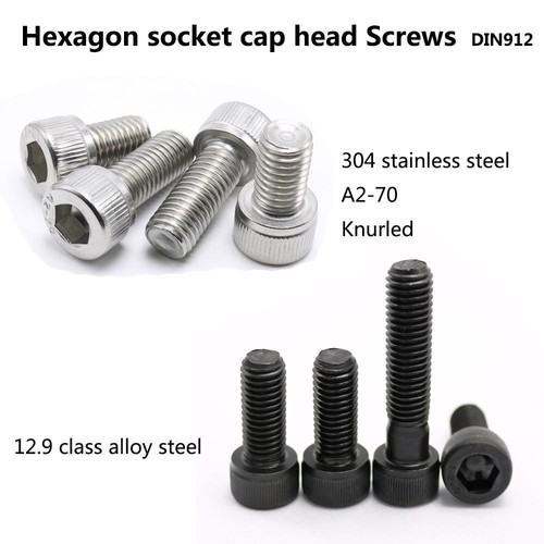 50/100pc M3 Hex Socket Cap head Button head Flat head Pan head Metric ...