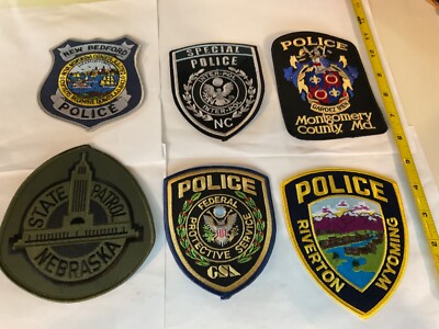 Police , Law Enforcement collectable Embroidered Patch Set 6 pieces. | eBay