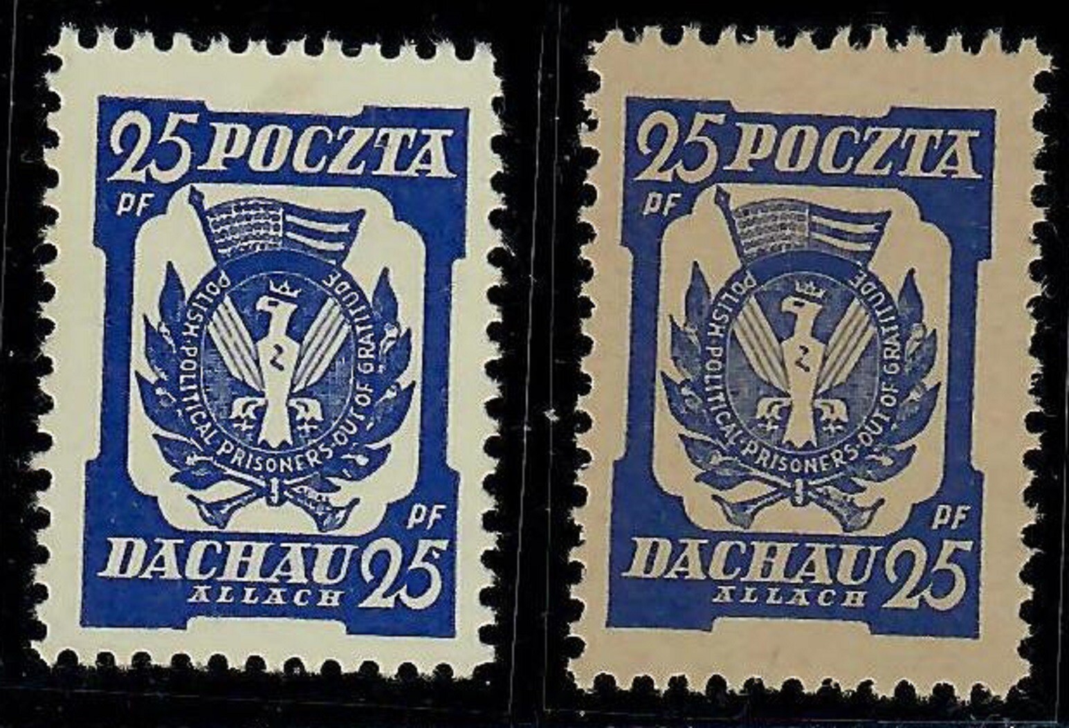 Judaica Poland 2Old Stamps Dachau Allach Camp 1945 Post Holocaust | eBay