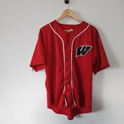 Wisconsin Badgers Baseball Jersey Bike Large Distressed | eBay