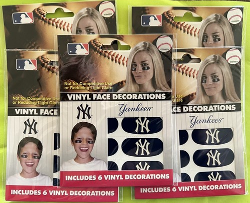 New York Yankees MLB 6 Pack Eye Black Strips Vinyl Face Decorations NEW ...
