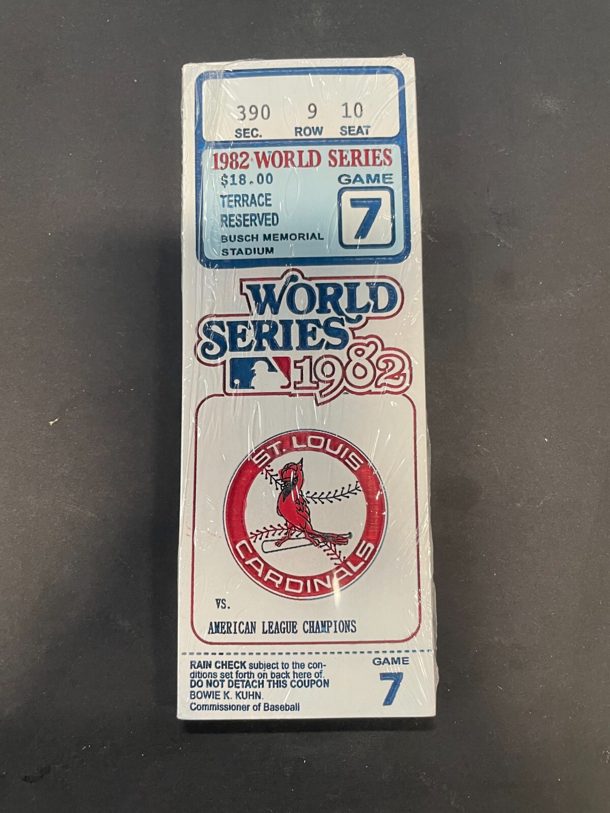 St Louis Cardinals 1982 World Series Game 7 Collectors Ticket Ceramic ...