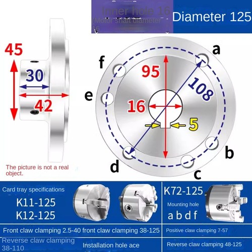 125 Mm High Manganese Steel Chuck Connection Flange for K11-125 K12-125 ...