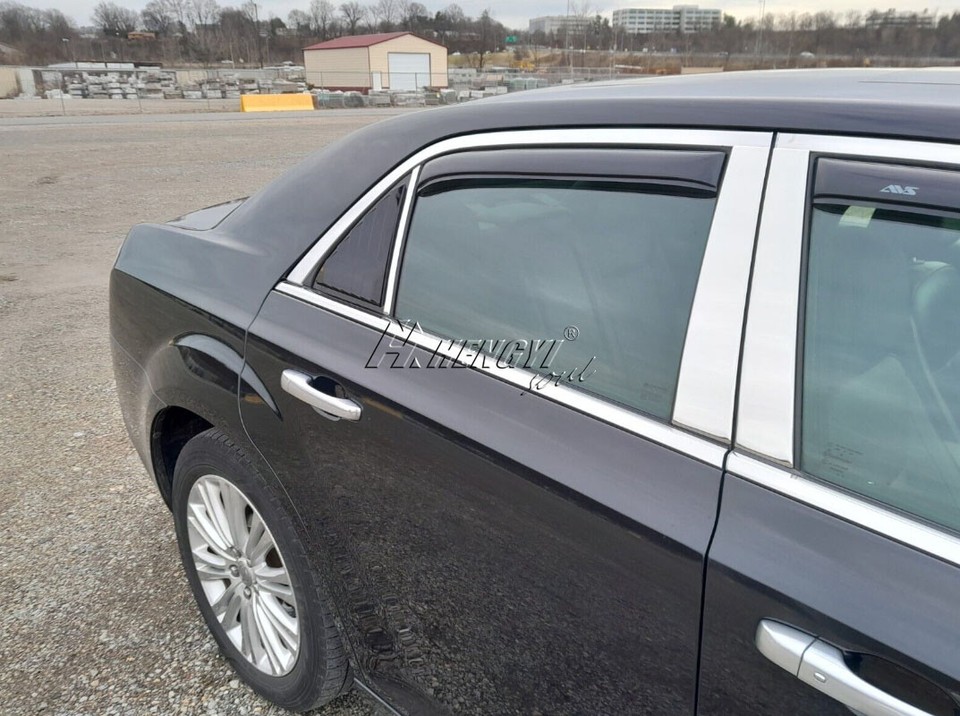 Black For Chrysler 300 300C Sedan Accessory 2011-2023 Real Window ...