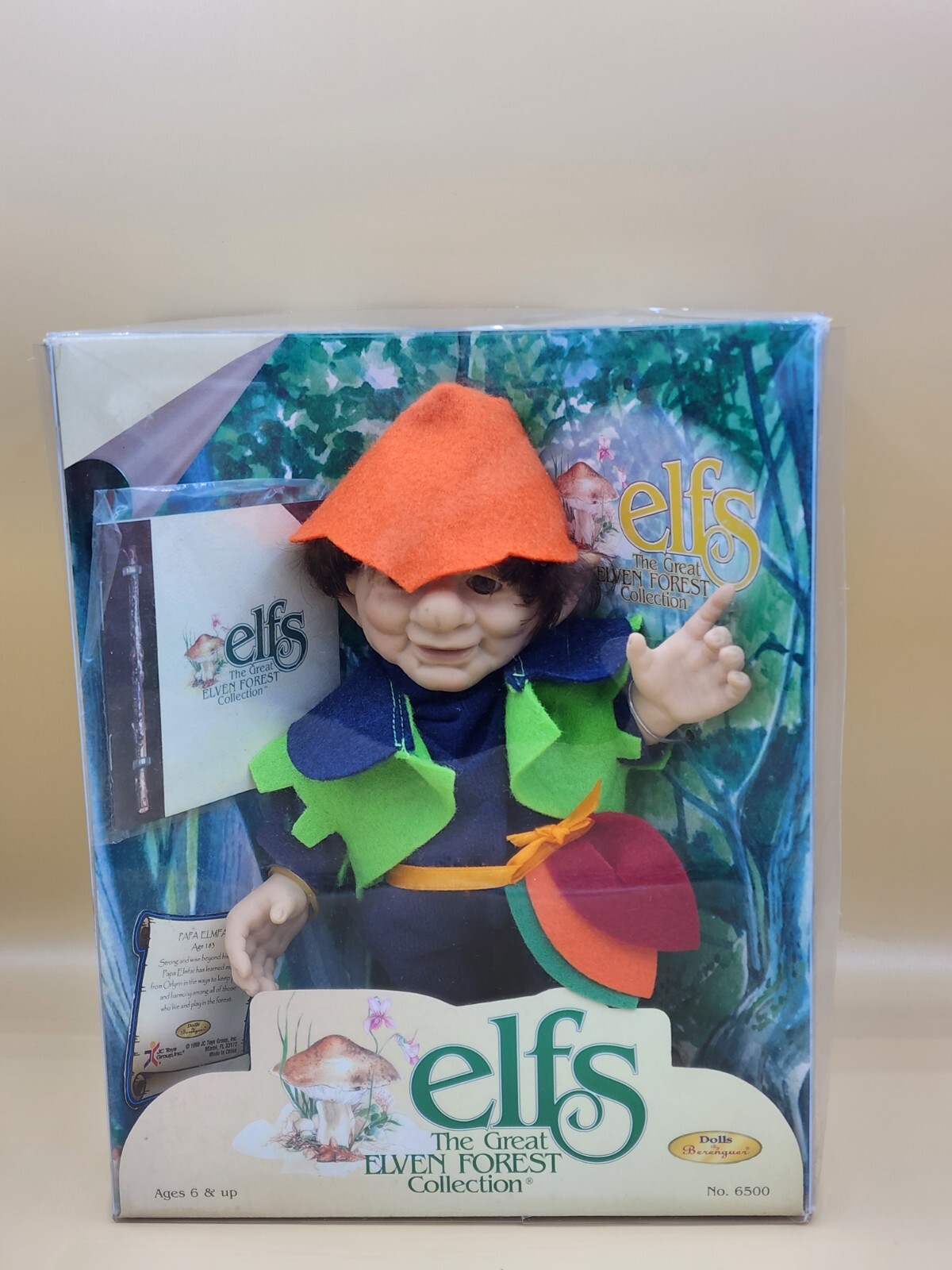 1998 JC Toys The Great Elven Forest Collection Papa Elmar 8" Doll Mint ...