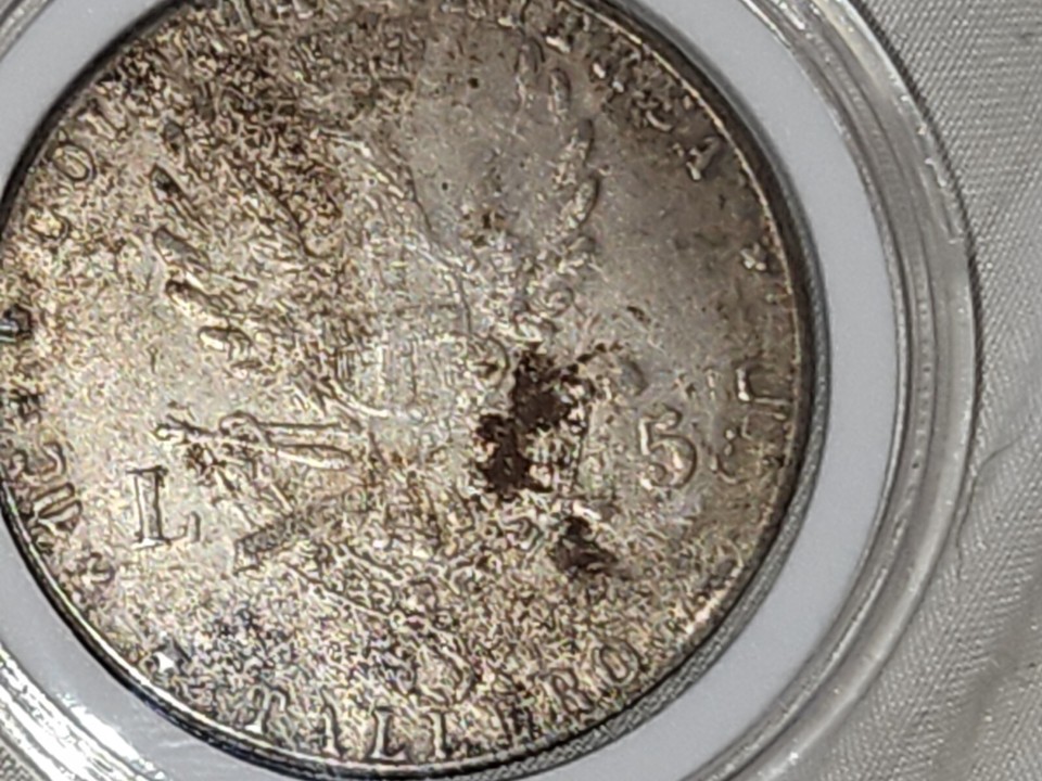 Italian Colony Eritrea - Umberto 1891 5 Lire Rare Coin Better Old UNC ...