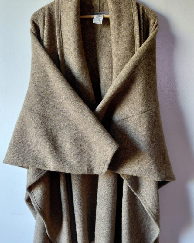 Vintage ISSEY MIYAKE Cocoon Draped Wool 1984 Women's Sweatercoat Tan ...
